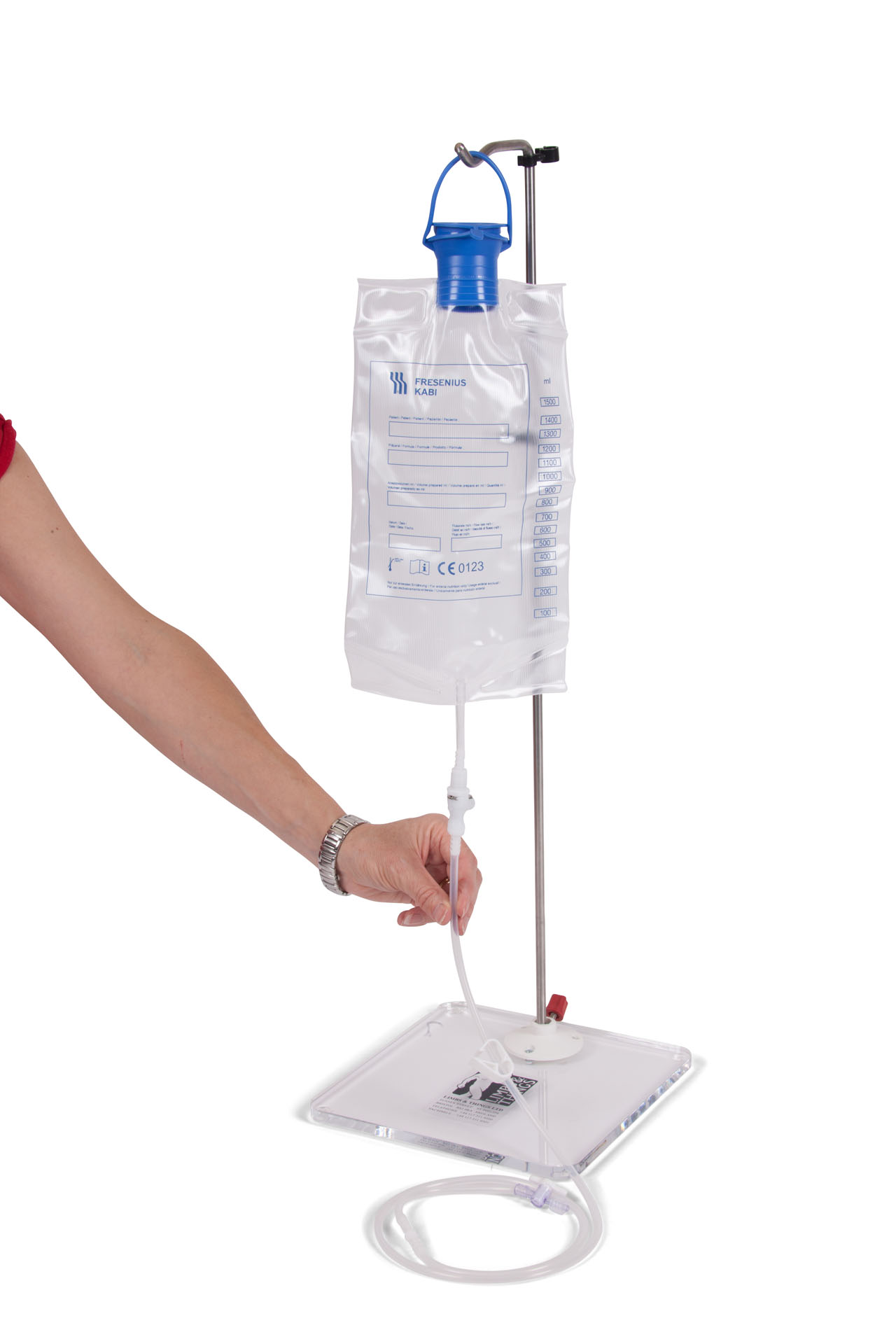 Blood Giving Set With Blood Bag, Luer Lock Tube Adapter and Metal Stand ...