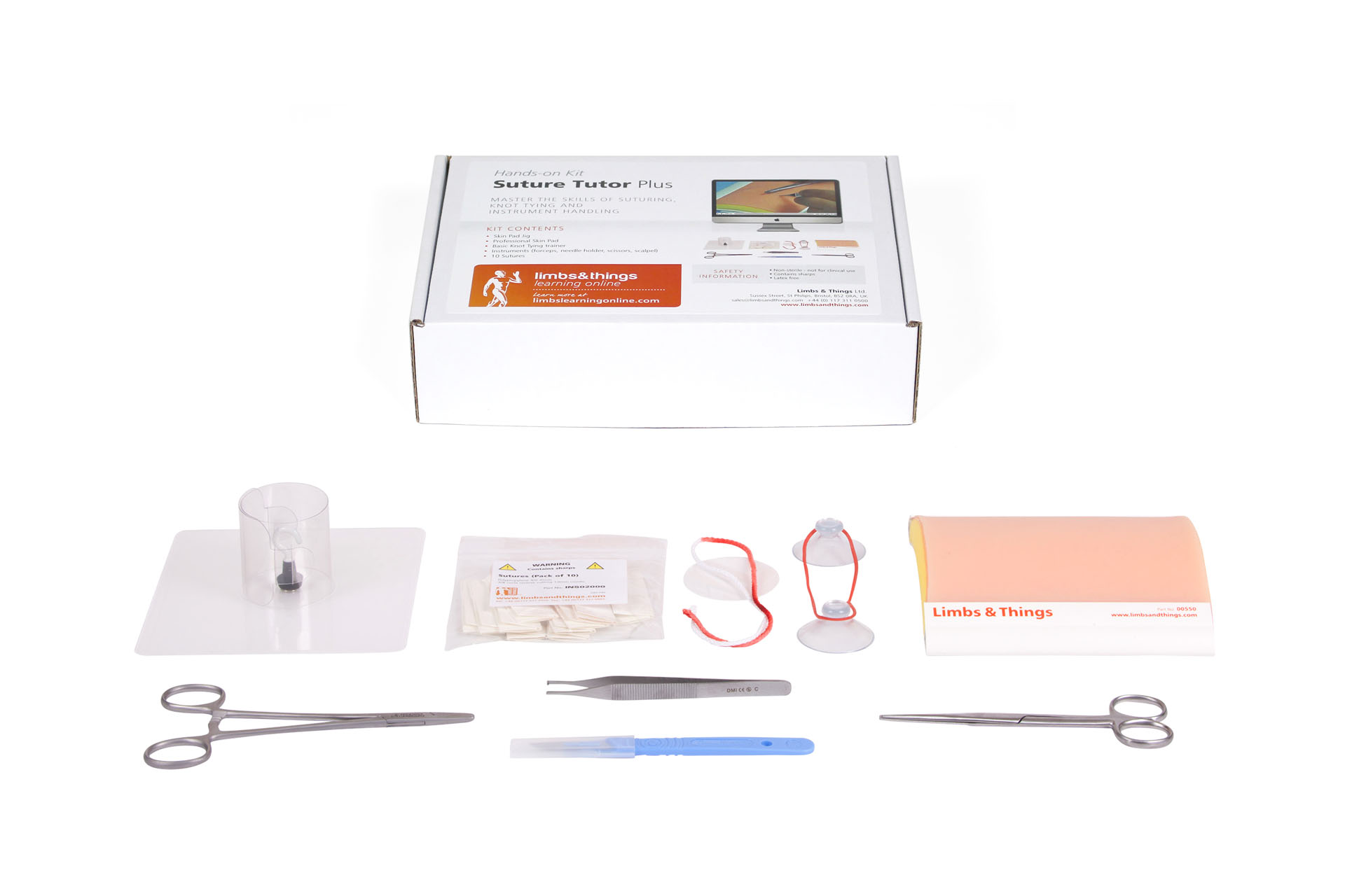 Limbs & Things Suture Tutor Plus Hands-On Kit, Light | Adam,Rouilly